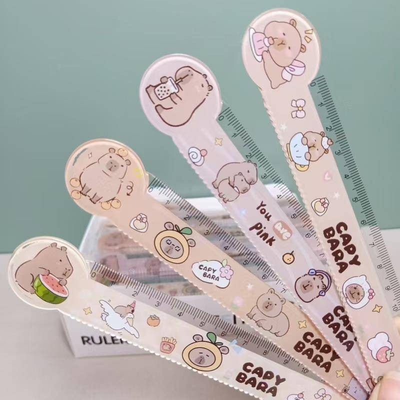 15cm Capybara Ruler School Office Supplies Wavy Lines Drawing Tools ...