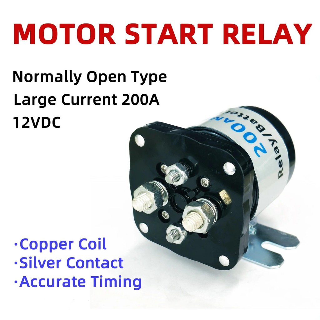 Reduction motor start relay 12V 200A Relay/Battery Isolator Automotive ...