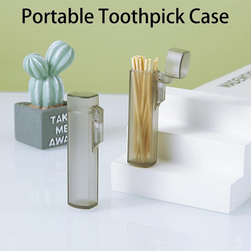 Awhrtwb Portable Transparent Mini Storage Box Travel Toothpick Cotton ...
