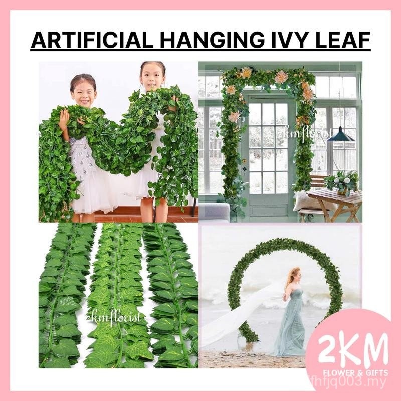 (200CM ) HANGING IVY LEAF Artificial Plant Leaves Green Leaf Daun ...