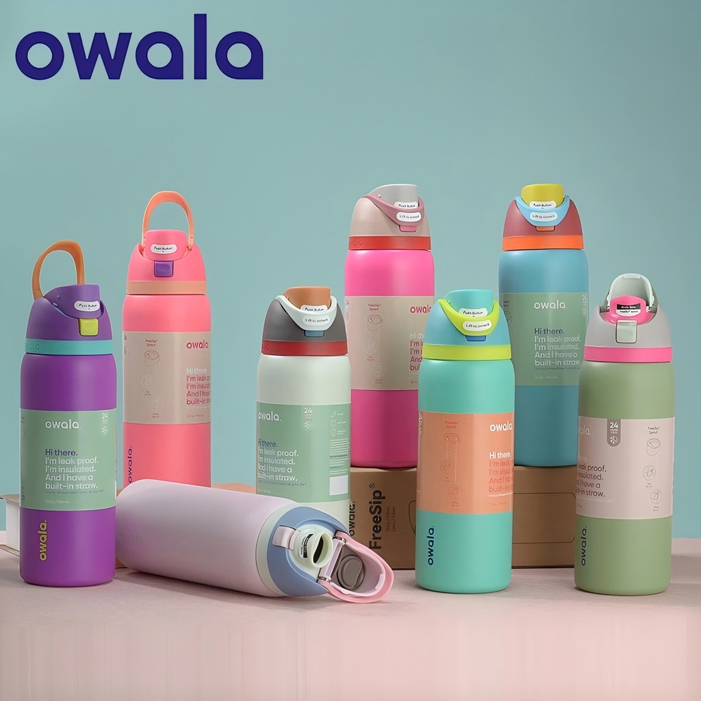 Owala Sports Water Cup Thermos Cup Thermos Straw Cup Car Cup Stainless ...