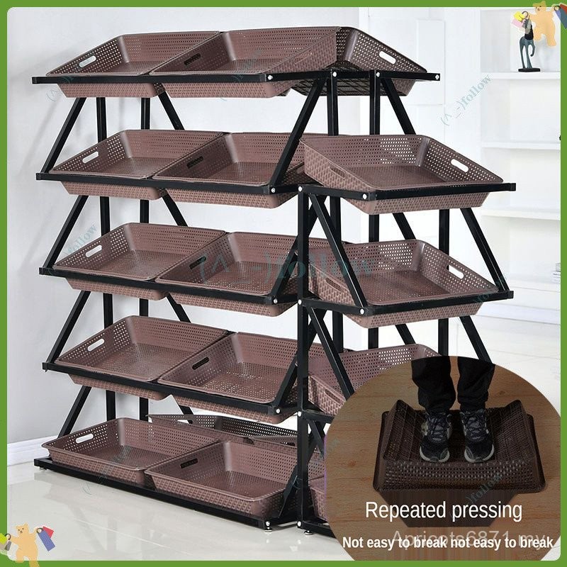 Supermarket fruit shelf display shelf multi-functional fruit shelf ...