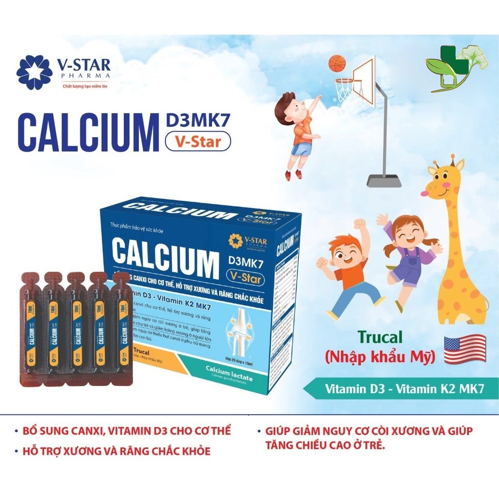 Calcium D3MK7 V-Star Supplements Calcium for the body, supports strong ...