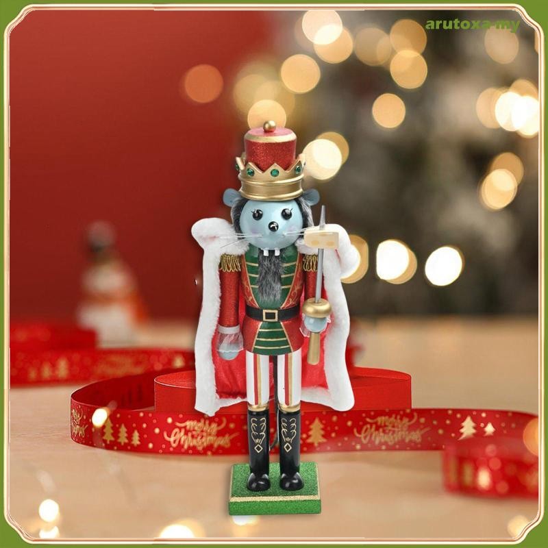 [ArutoxaMY] Mouse King Nutcracker Christmas Nutcracker Sculpture Crafts Wooden Nutcracker ...