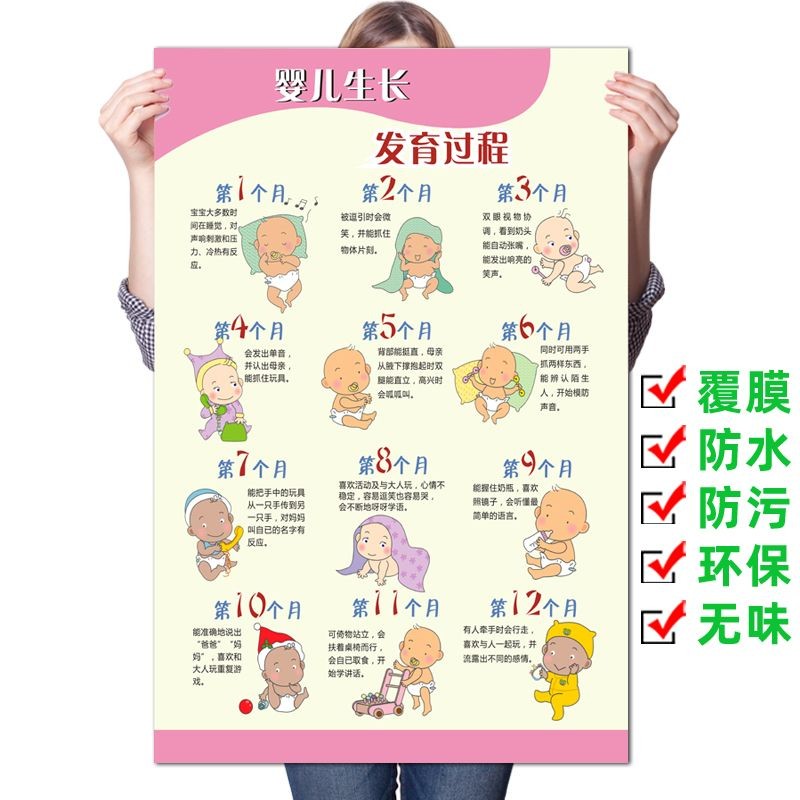 [Ready Stock] Baby Growth Development Process Map Poster Gynecology ...