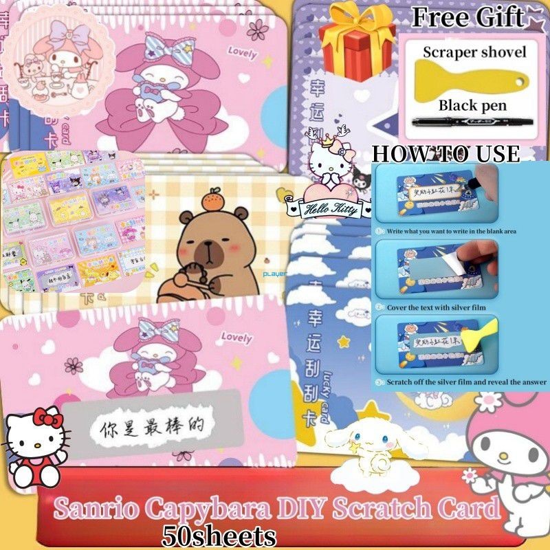 ⚡READY STOCK⚡ [FREE GIFT] 36Types Christmas Sanrio Capybara Scratch ...
