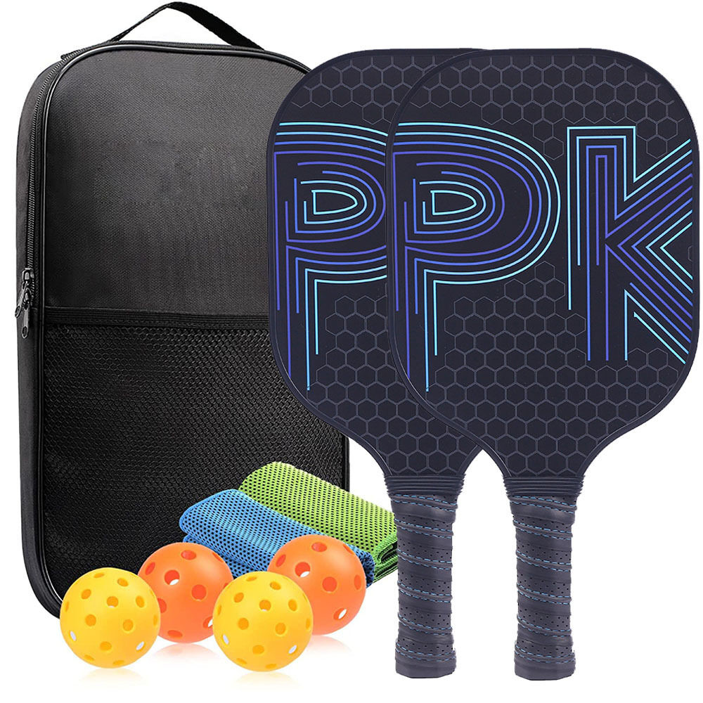 Pickleball Racket Set of 2，USAPA Approved Carbon Fiber Surface ...