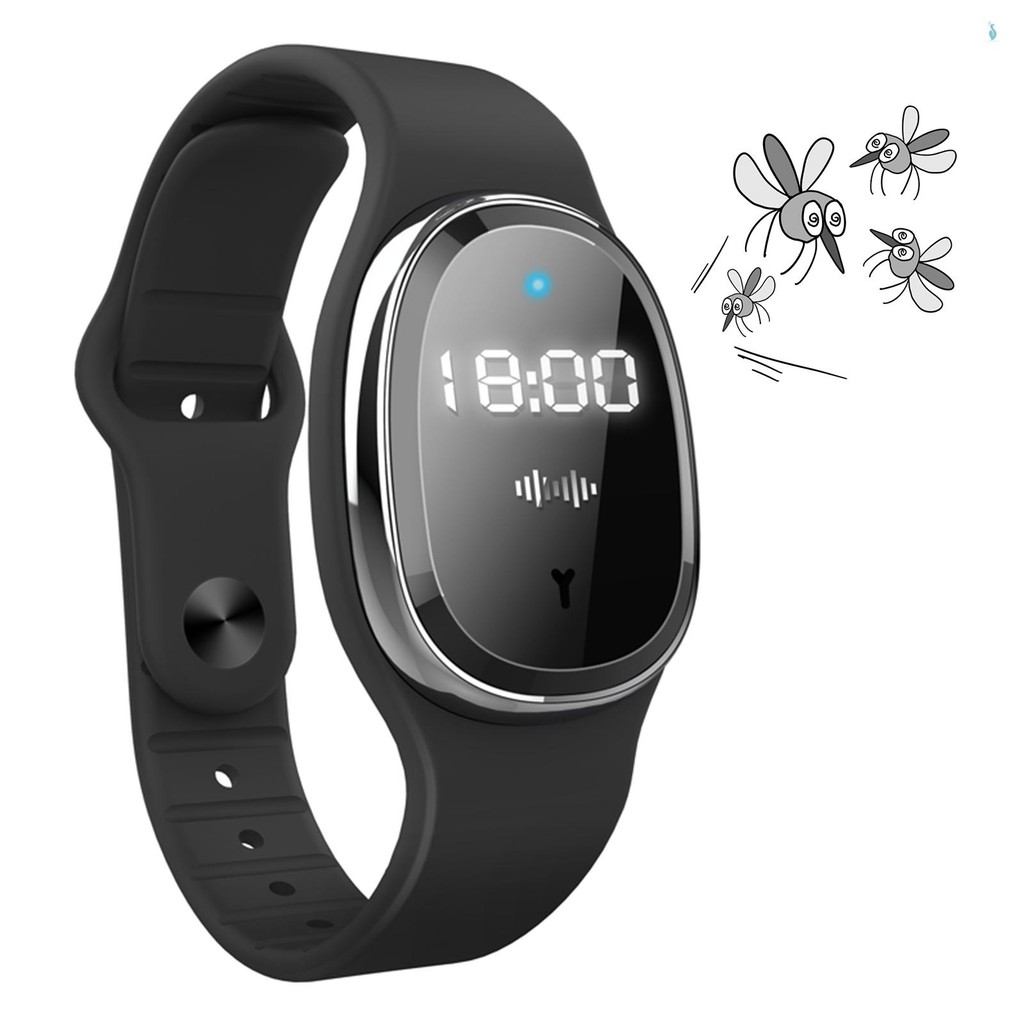 Portable Ultrasonic Mosquito Repellent Bracelets with Clock Non-Toxic ...
