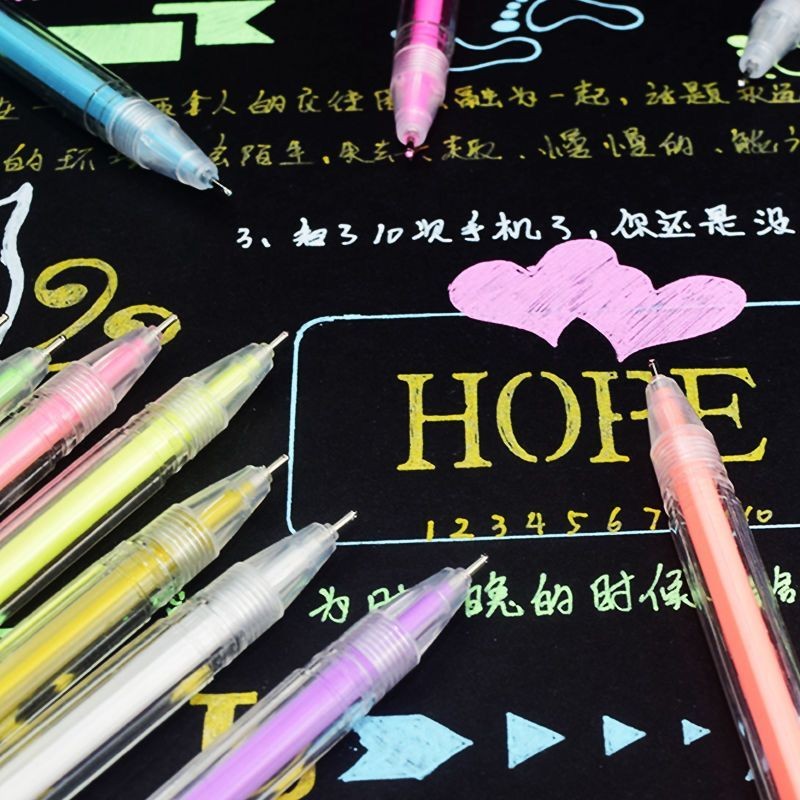 Student Handbook Highlighter DIY Black Card Painting Pen 0.6 ...