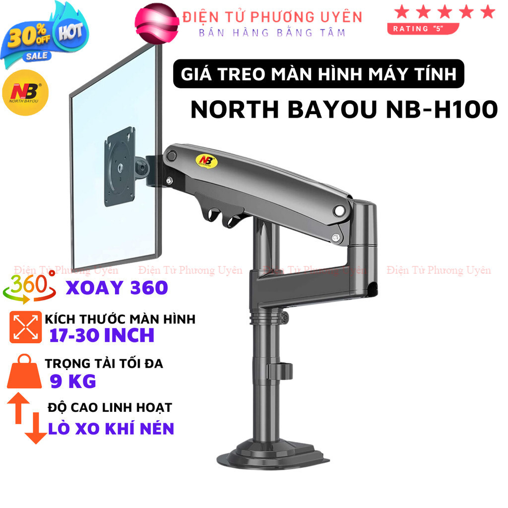 Nb H100 computer monitor Arm, H100 17-30 inch computer monitor mount ...