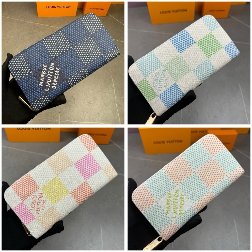 Wallet LNNB blue color leather long wallet card holder dompet lelaki ...