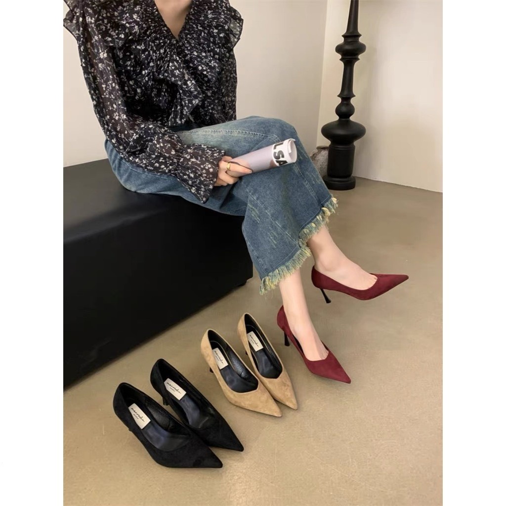 [Lammode] 2024-c autumn maruolin pointed toe high heels | Shopee Malaysia