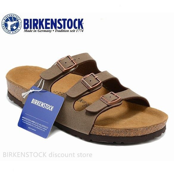 Birkenstock Florida lelaki/wanita klasik cork tiga butang kari minyak ...