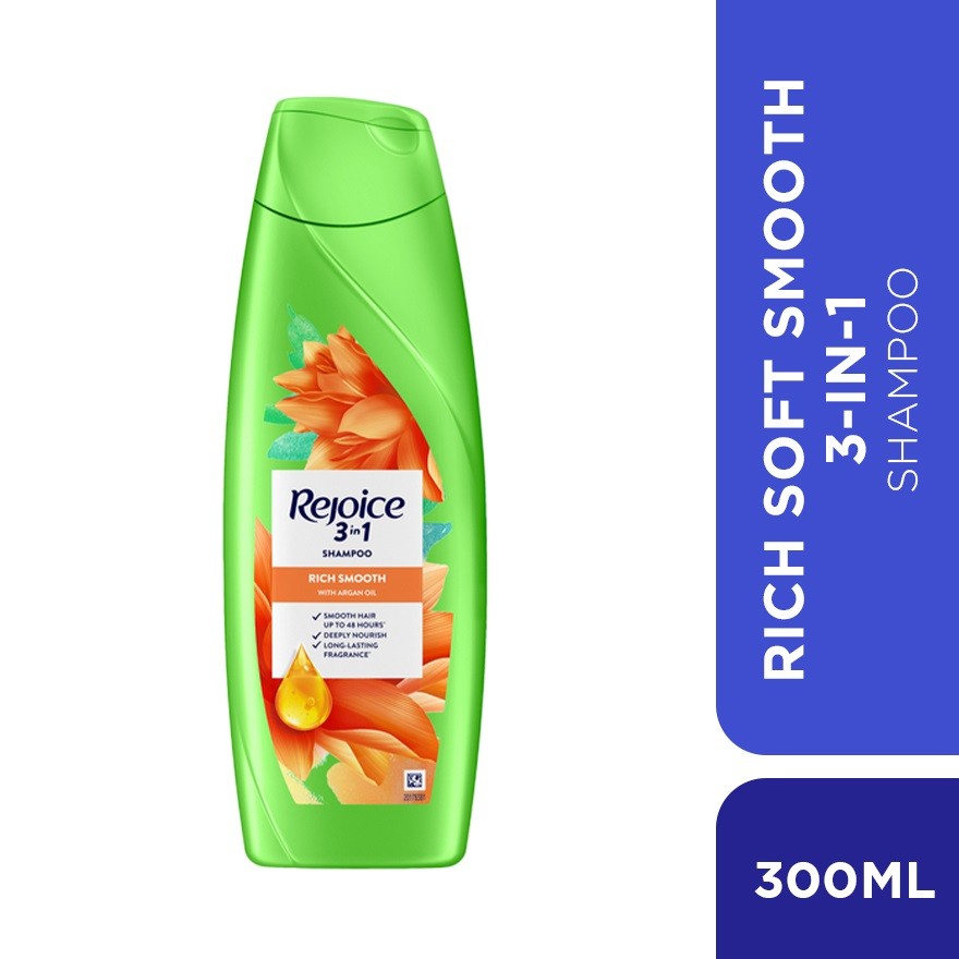 REJOICE Shampoo Rich Soft Smooth 3 in 1 300ml | Shopee Malaysia