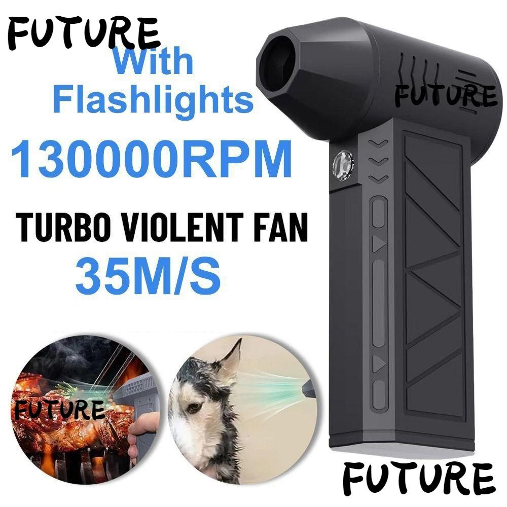 HL-FUTU High Power Jet Fan, Wind Speed 35m/s With Flashlights 130000RPM ...