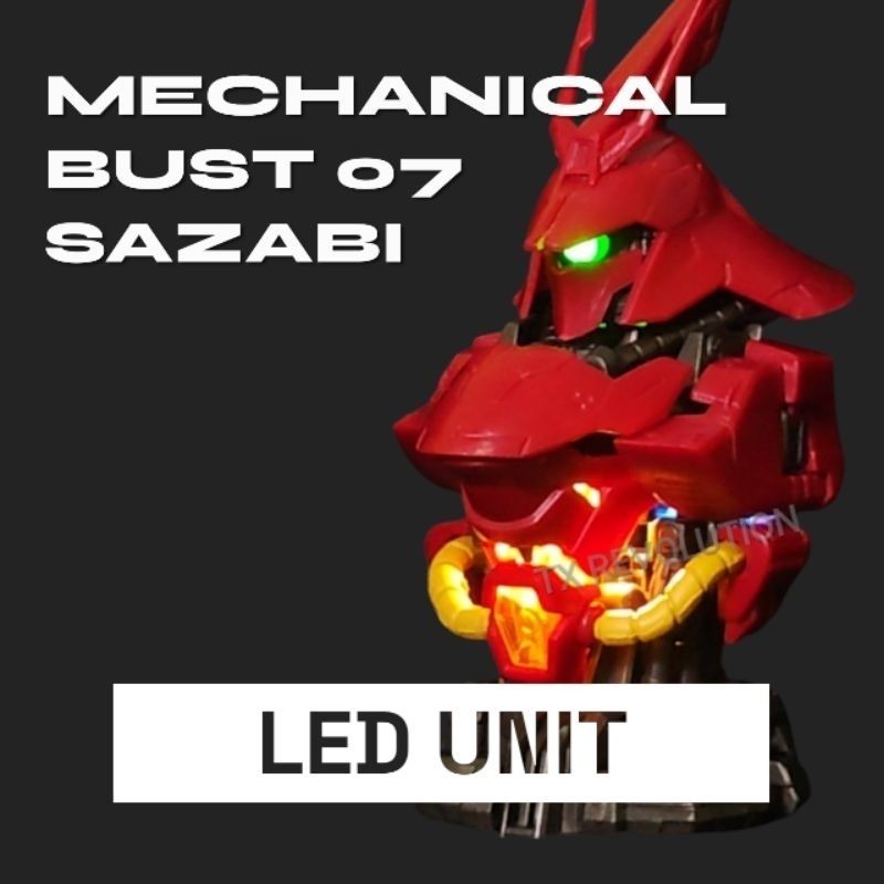USB powered LED Unit for MS Mechanical Bust 07 Sazabi Gashapon Gundam ...
