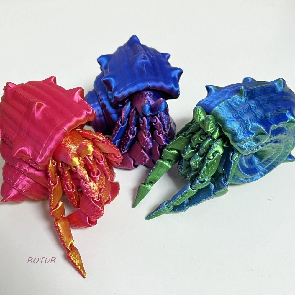 ROTUR 3D Printed Hermit Crab, Poseable Joints Simulation 3D Printed ...