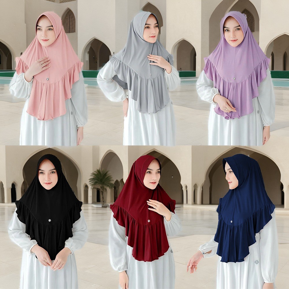 tudung sukan tudung tudung ruffle XQY500355 Tudung warna pepejal Melayu ...