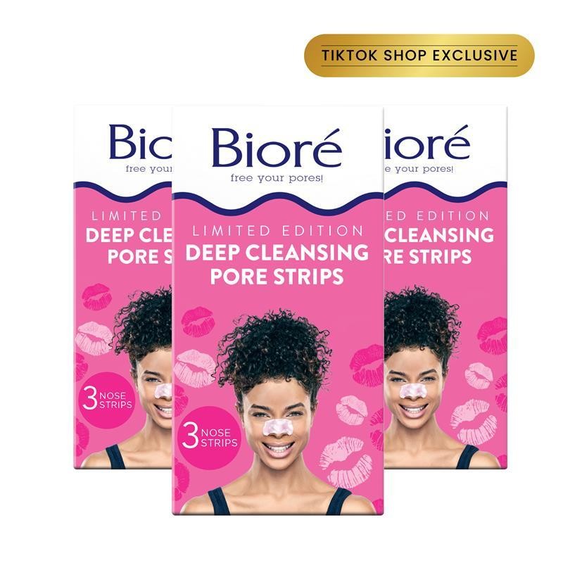 Bioré Skincare -Only Kiss Pore Strips Bundle, Blackhead Removal Nose ...