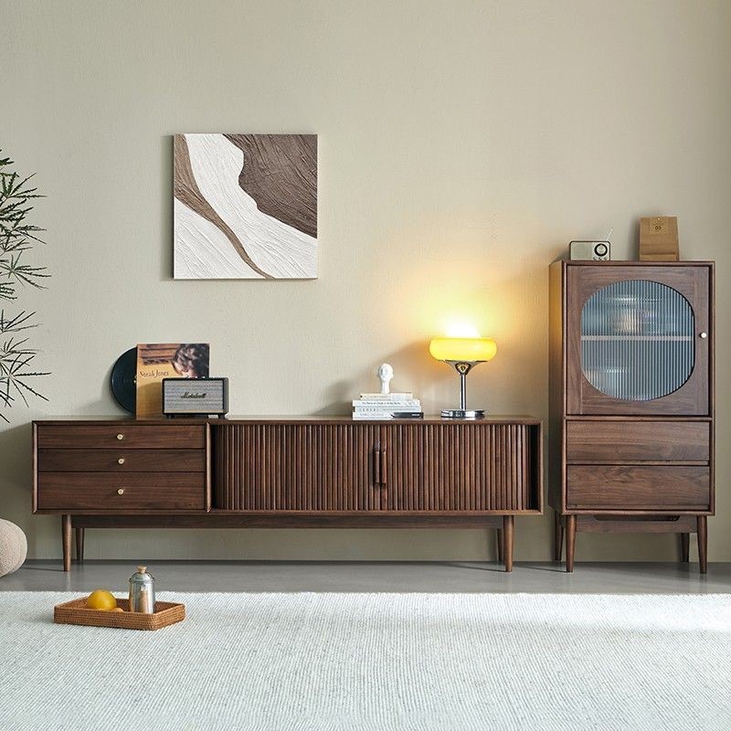French Retro Solid Wood TV Cabinet Medieval Style Living Room Storage ...