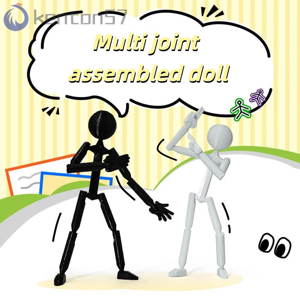 KENTON Multi Joint Stickman Toy, Multi-Jointed Movable 3D Printed ...