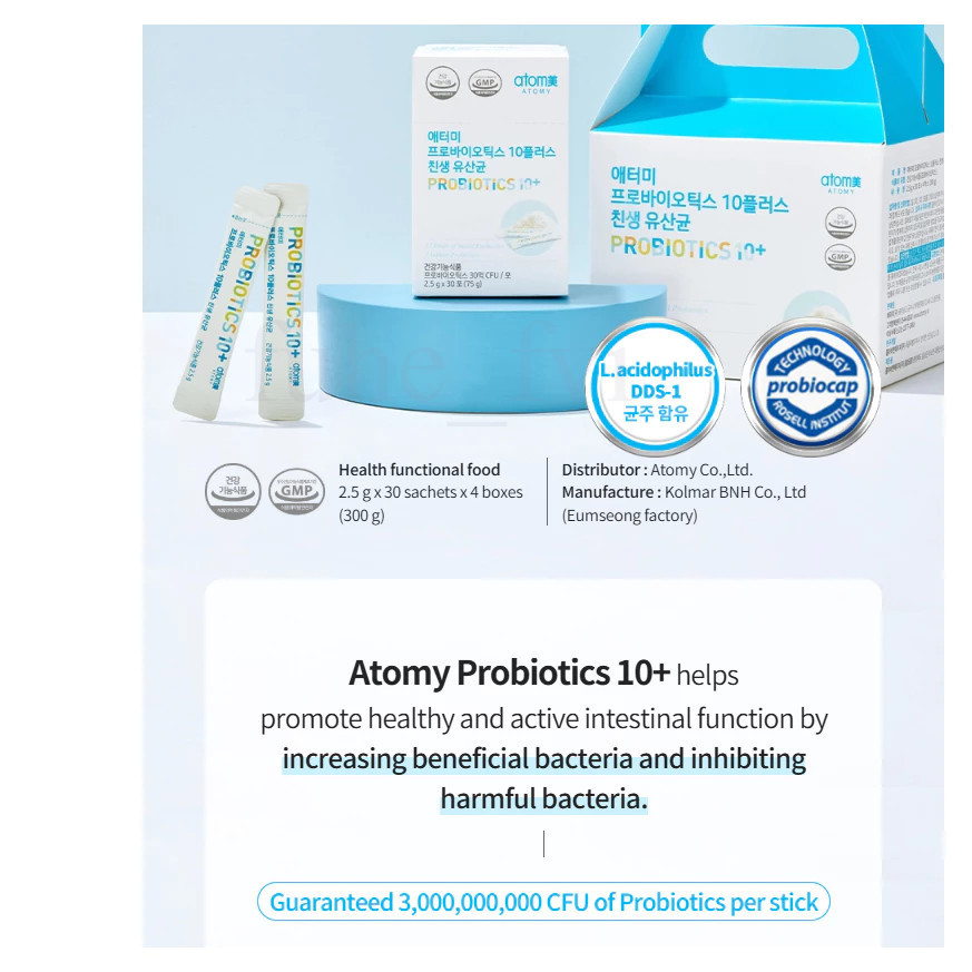 atom美 ATOMY Probiotics 10+ [120ea] Probiotics for adults and children ...