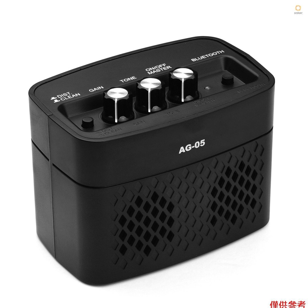 AROMA AG-05 Bluetooth Electric Guitar Amp Amplifier 5-Watt Stereo Output Distortion Gain Tone ...