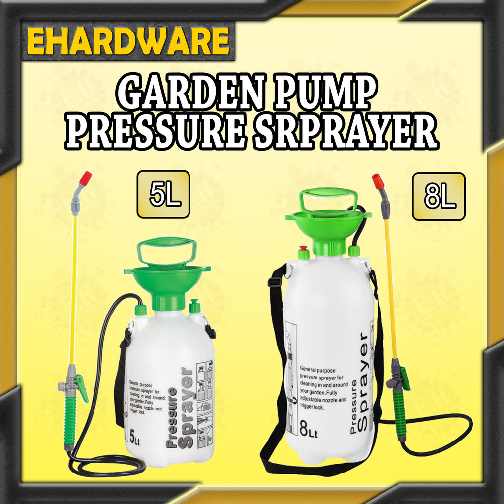 5L / 8L GARDEN PUMP PRESSURE SPRAYER RACUN PUMP (RANDOM COLOUR) SPRAYER ...
