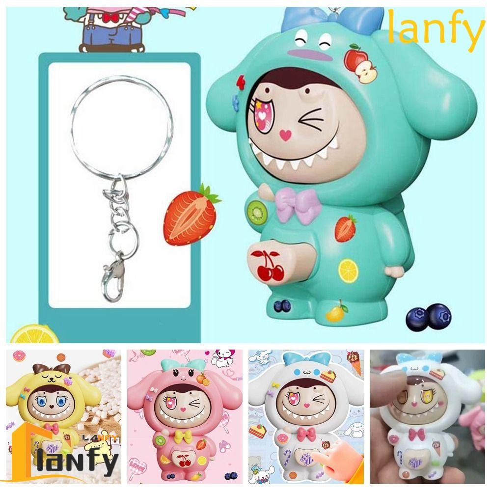 LANFY Face Makeup Toy Keychain, Mini Lovely Face Changing Labubu Doll ...