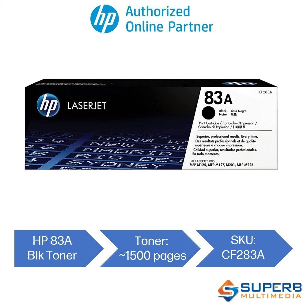 HP 83A Black CF283A Original LaserJet Toner Cartridge | Shopee Malaysia