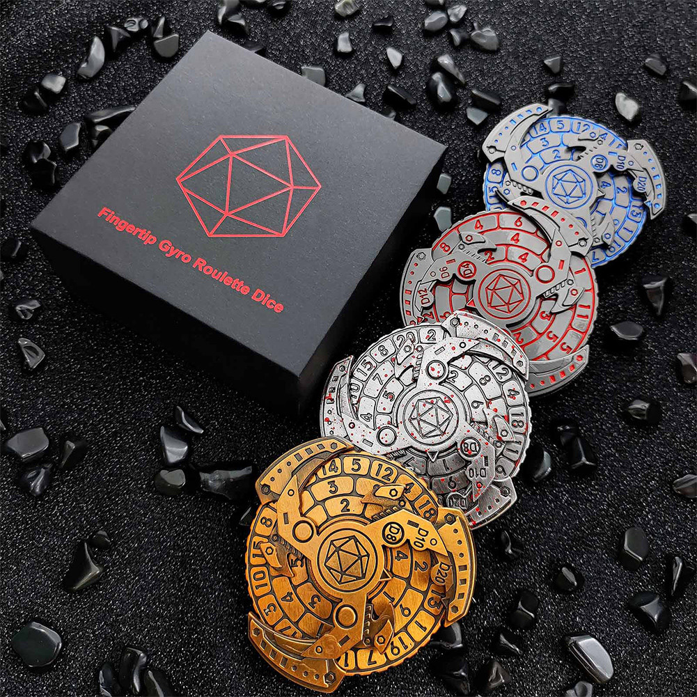 DND 7-in-1 Metal Fingertip Gyro D&D Dice for Dungeons and Dragons Spin ...