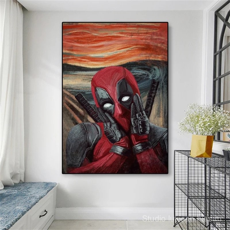 Funny Superhero Movie Poster Deadpool Prints Canvas Painting Art Wall ...