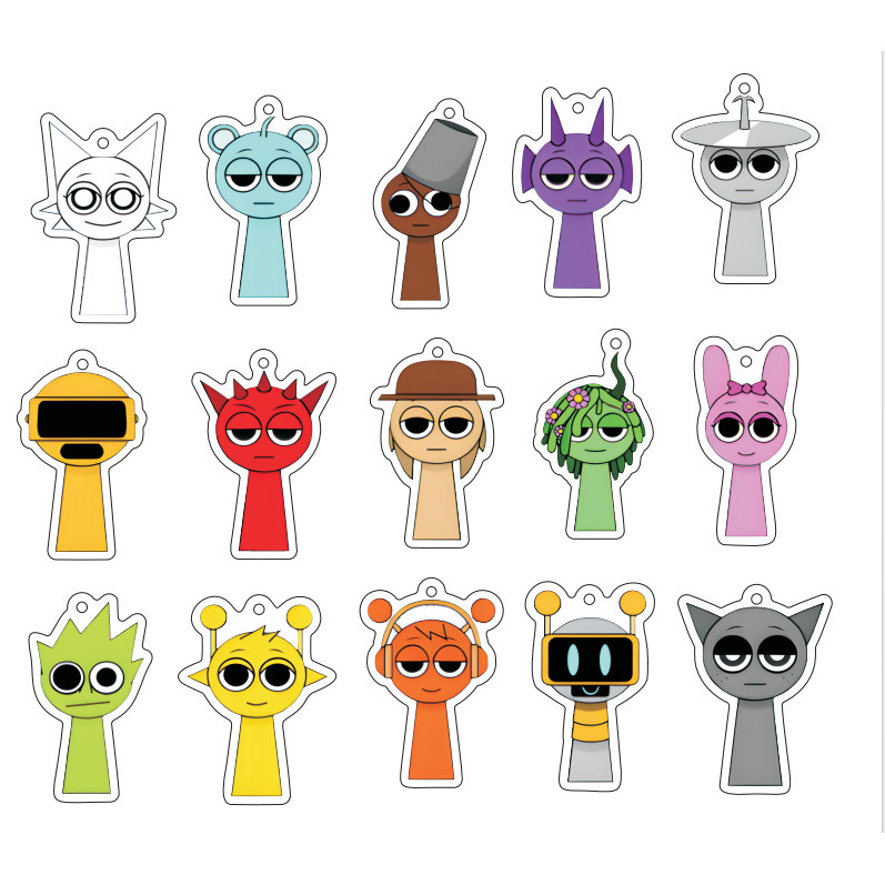 Sprunki Incredibox Acrylic Keychain Pendant | Shopee Malaysia