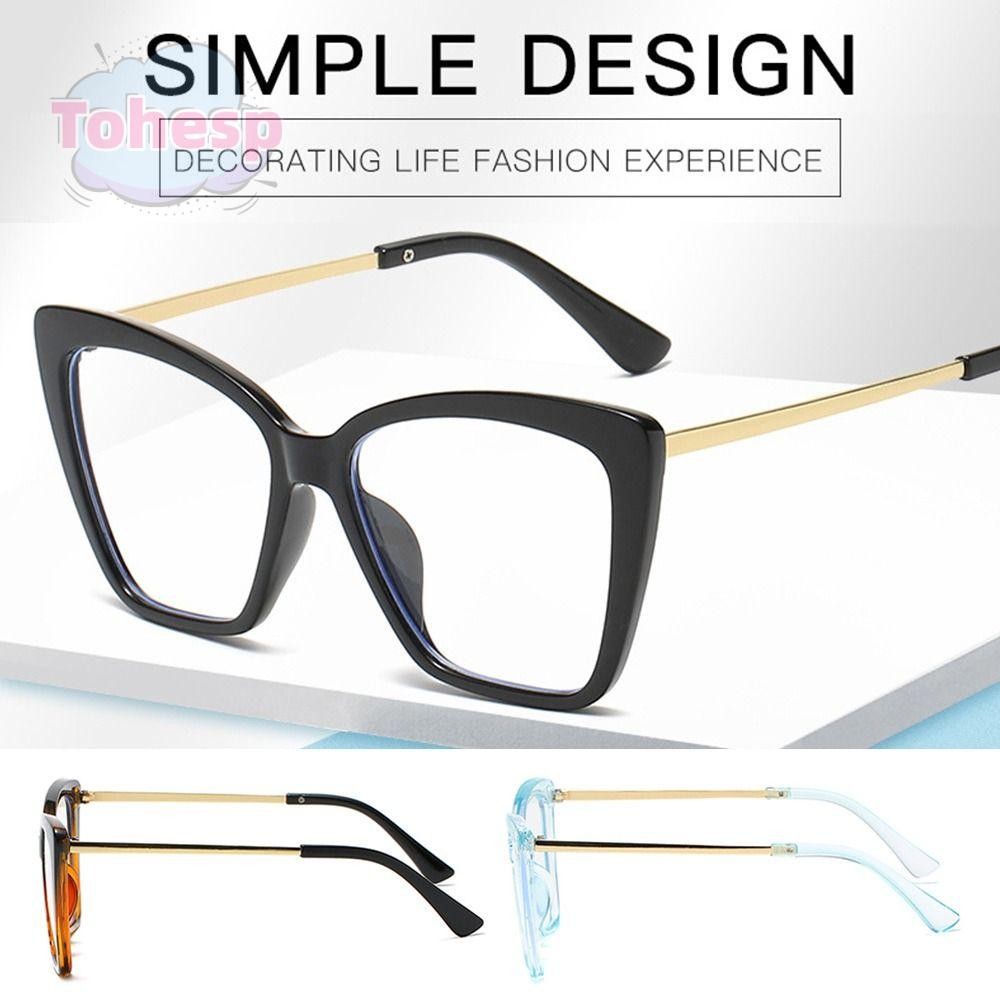 TOHESP Oversized Eyeglasses Durable Portable Office Ultra Light Frame ...