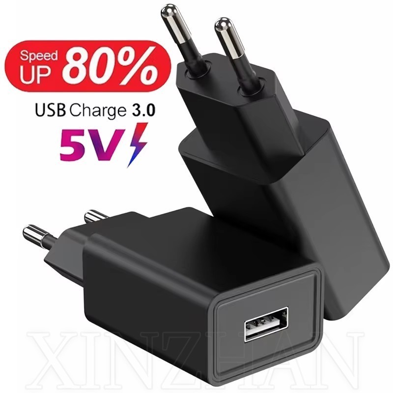 5V 2A/1A Quick Charging Adapter - Travel Portable Charging Set - USB-A ...
