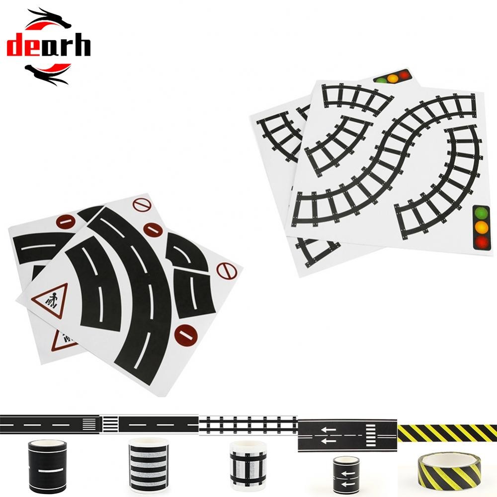 Removable Floor Sticker Train Track Parking Scene Tape with Adhesive ...