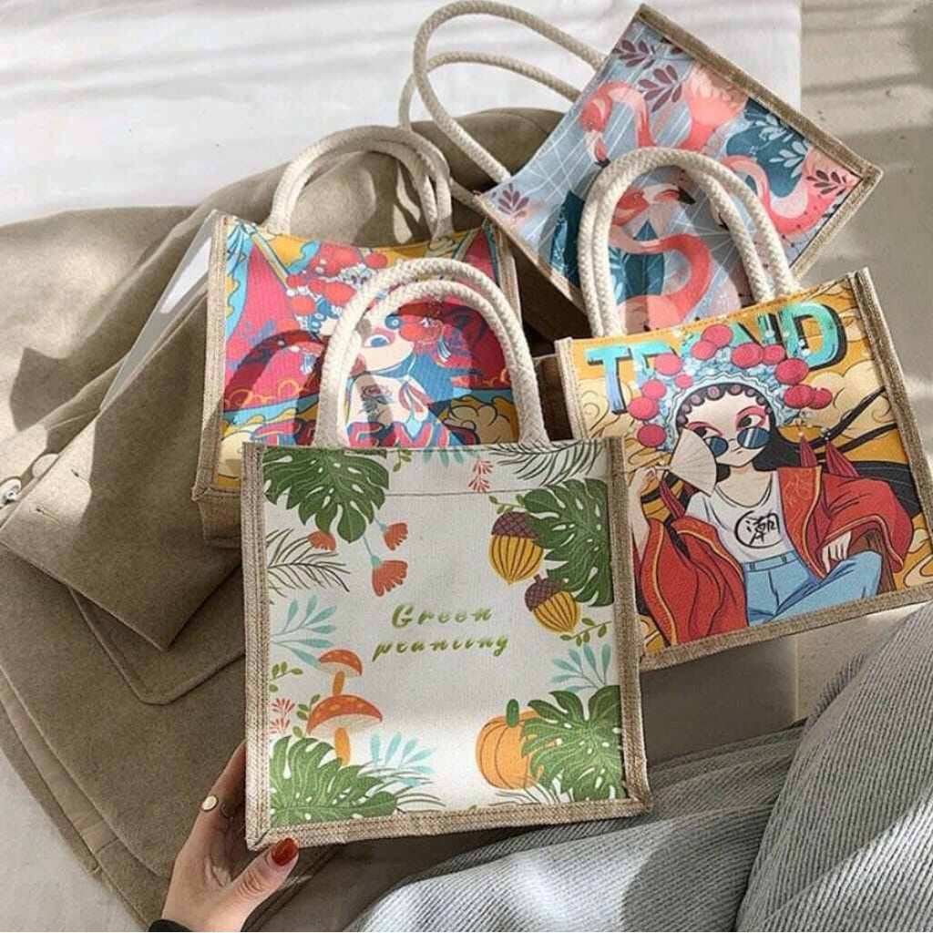 MYJMALL IG BAG Japan Canvas Design MINI Tote Bag Handbag Shoulder Beg ...