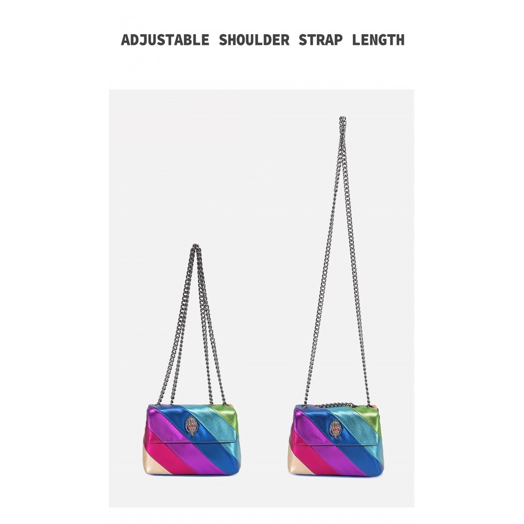 rainbow women's contrast stitching and chain detailing | Shopee Malaysia