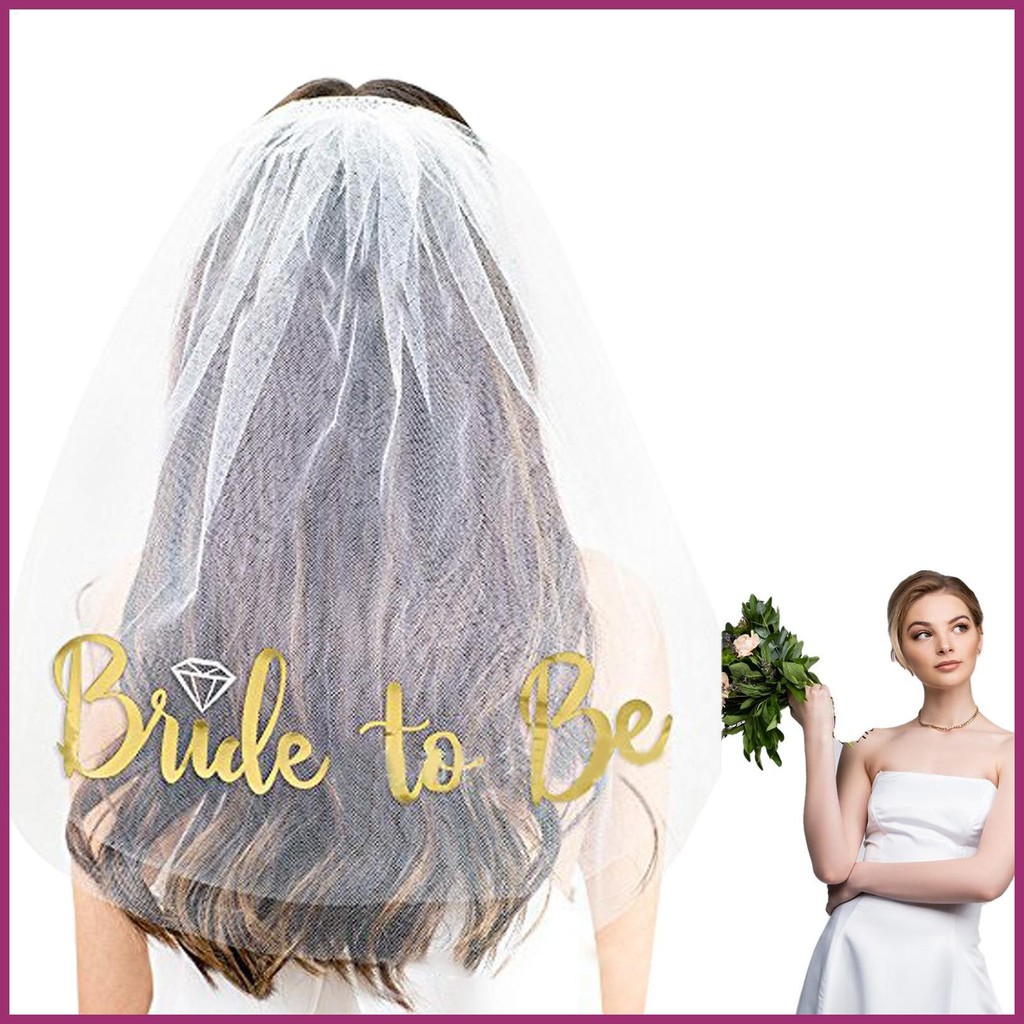Bride to Be Veil Elegant Bride Headpiece Bachelorette Party Veil ...