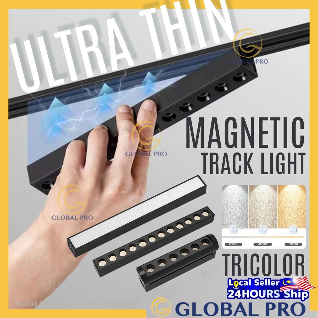 DUJIA OSRAM Ultra Thin Magnetic Track Light Surface Mount Pendant Lamp ...