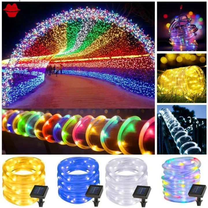 RAYA 2024 Solar LED String Light Outdoor Waterproof Garden Christmas ...