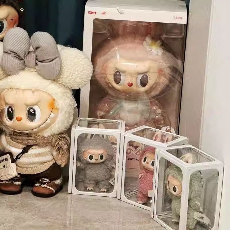 Home Cute Ornaments~labubu Vinyl Doll Display Box Pop Mart Mystery Box ...
