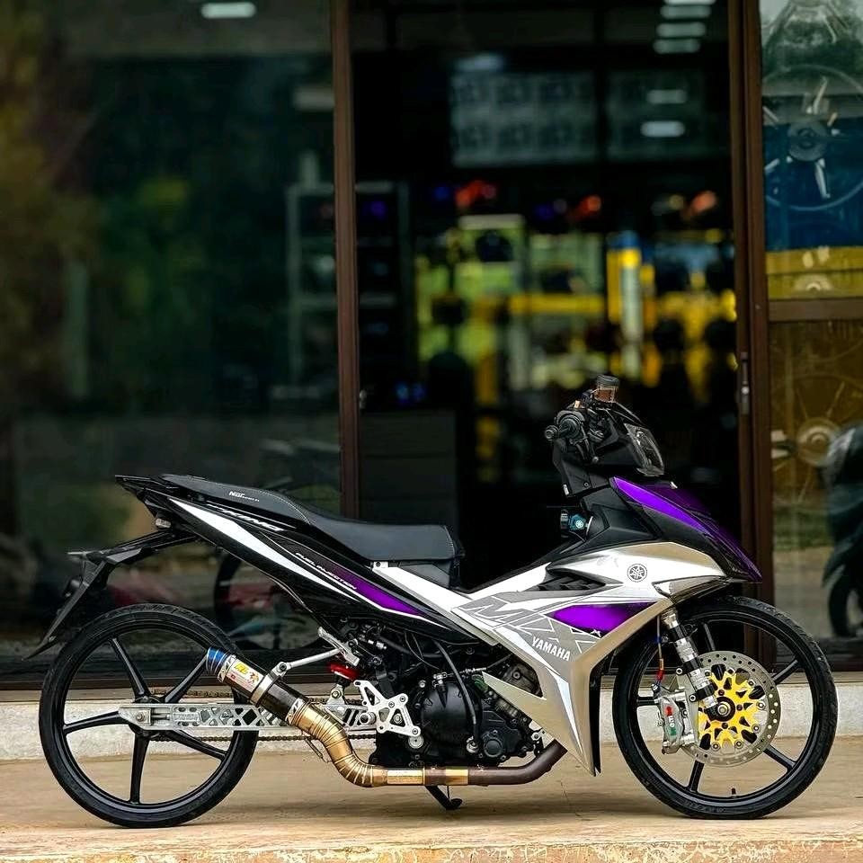 Y15 V1 V2 MXKING PURPLE SILVER HITAM COVER SET TAMPAL.SIAP STICKER ...