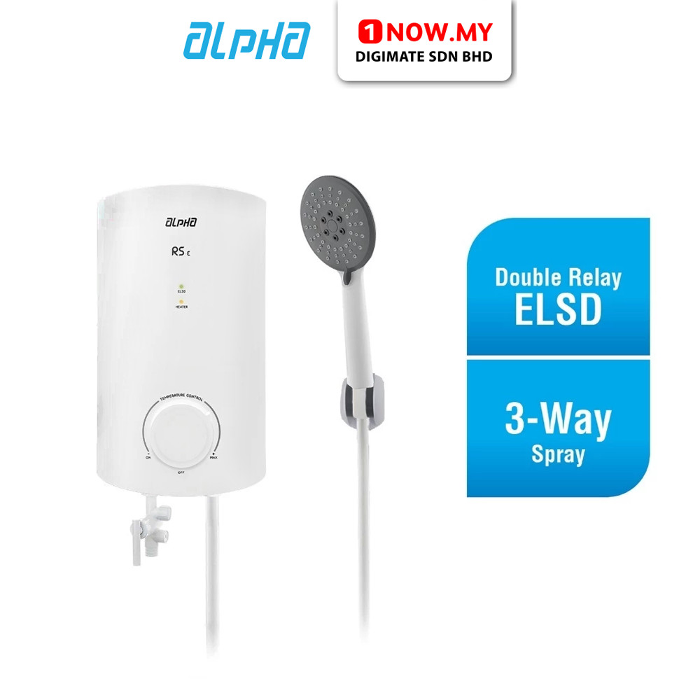 ALPHA Instant Water Heater RS-E | Non Pump 3.6kW IP25 Splash Proof ...