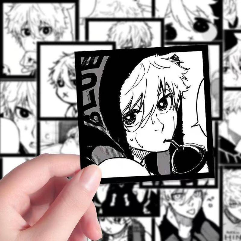 54Pcs/Pack Anime BLUE LOCK Stickers Black White Simple Style Nagi ...