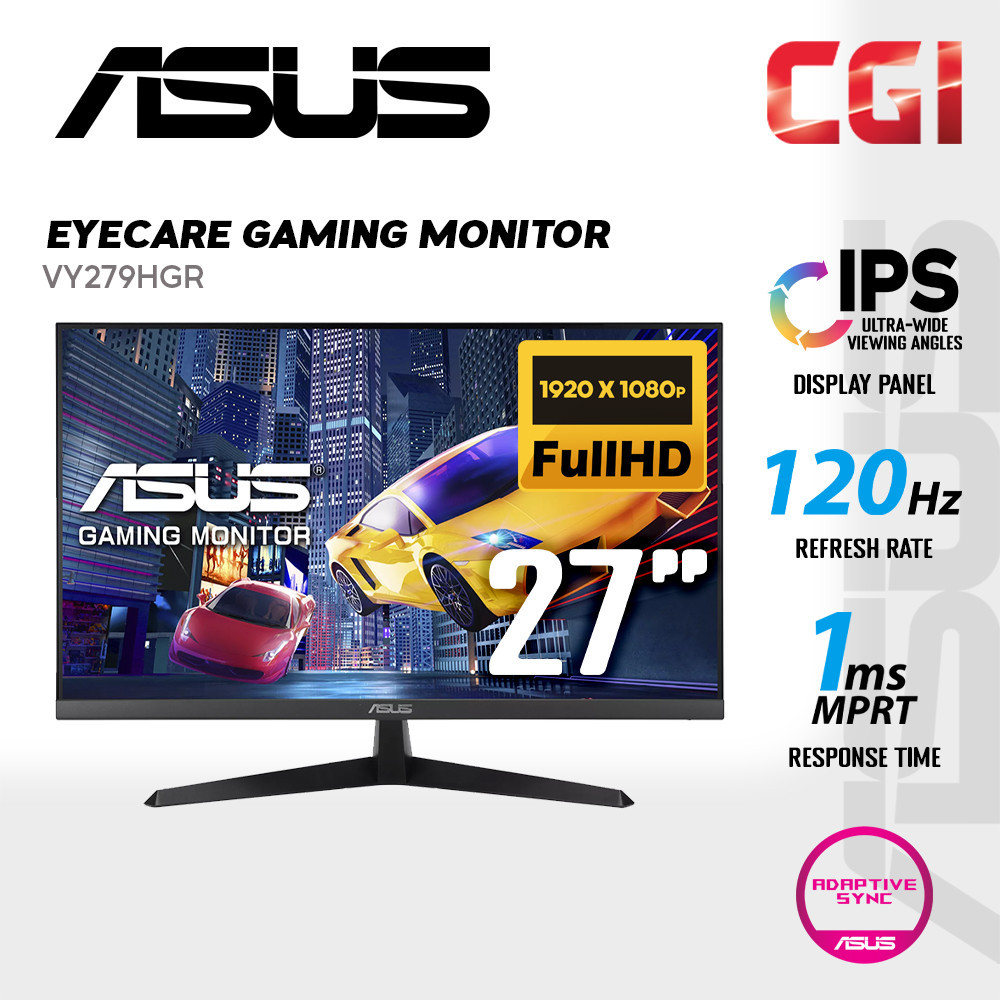 Asus 27" VY279HGR IPS FHD Adaptive Sync 120Hz 1ms Antibacterial Eye ...