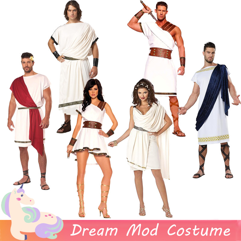 Ancient Roman Gladiator Greek Goddess Cosplay Costume For Woman Man ...