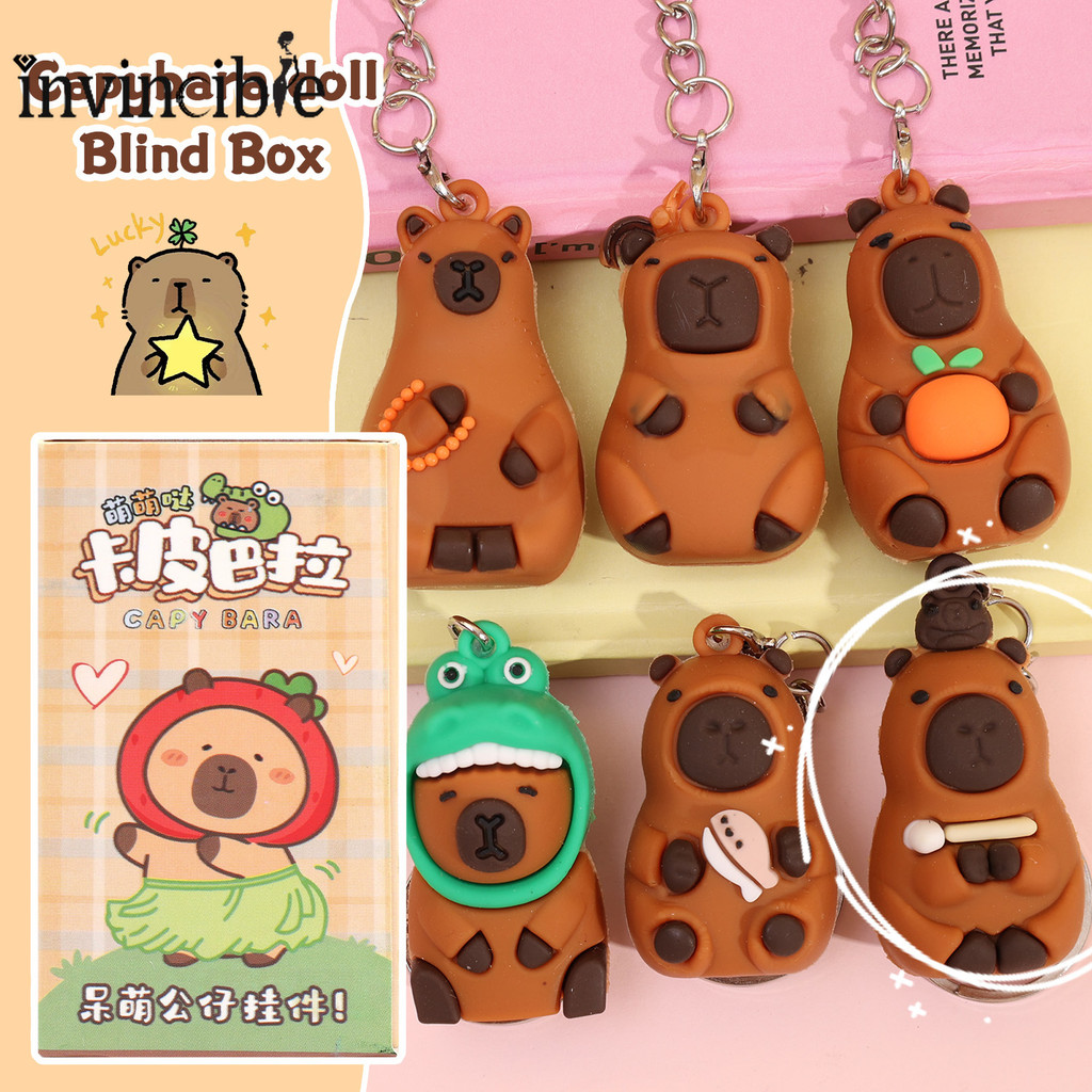 Random Style Capybara Pendant Key Chain - Surprise Blind Box Gifts ...