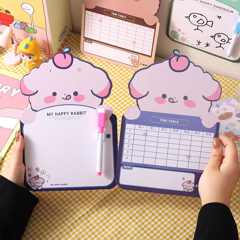 Desktop Small Whiteboard Writing Board Double-Sided Message Board ...