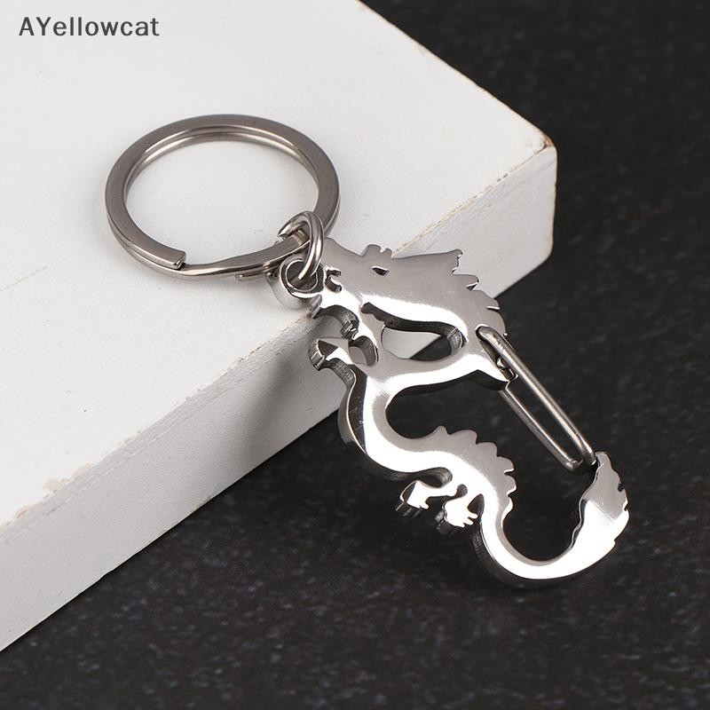 AY 1Pc Chinese Zodiac Dragon Stainless Steel Keychain 2024 New Year ...